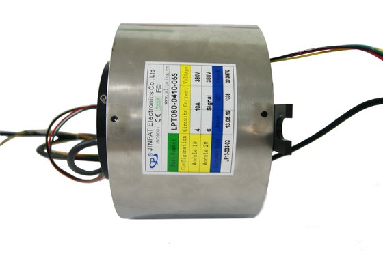 10 Circuits Hallow Shaft Slip Ring 380V Voltage with 80mm Bore for Paper Lapping Machine