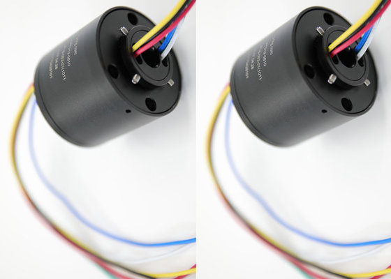 6 Circuits Through Bore Slip Ring ID 12mm Hole Compact Design Appearance for Sweeping Robot