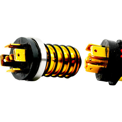 Pin Slip Ring with 6 Circuits Precious Metal Contact 360 degree rotation High Current Used for Packing Machine