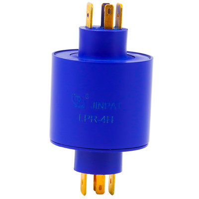 4 Circuits Pins Connector  Brushless Slip Ring Precious Metal Contact Operating Speed Up to 500rpm