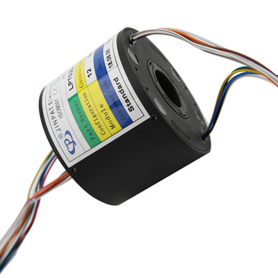 slip ring rotary joint electrical connector 12 circuit 5A through hole diameter 25.4mm wind generator slip ring