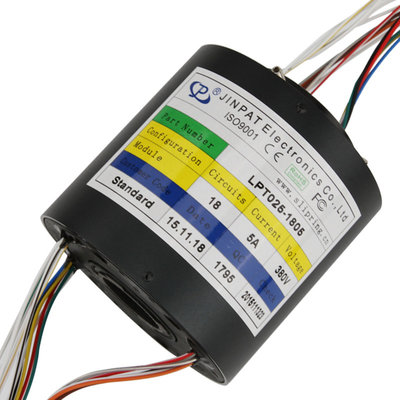 Through hole slip ring long life free maintenance 18 circuit 5A can be used for wind power equipment
