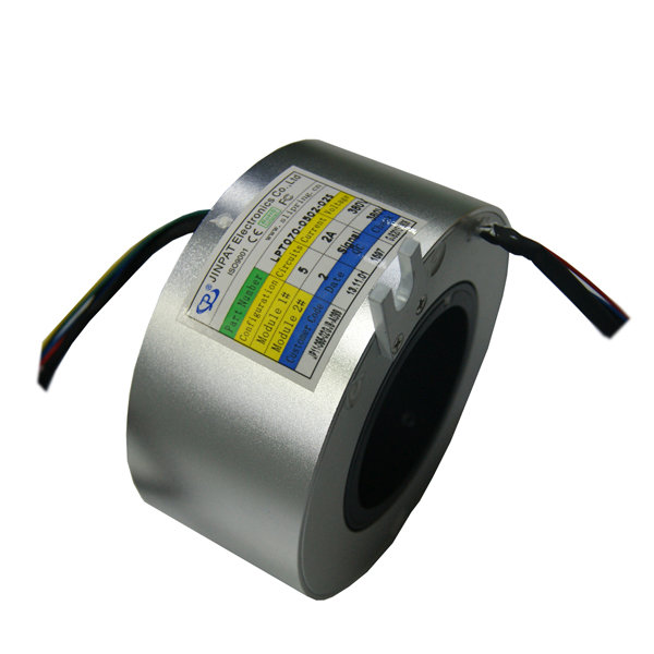 70 mm  through hole slip ring six rings 5 amps signals for cable reels ,rotary systems, Low torque minimizes system torq