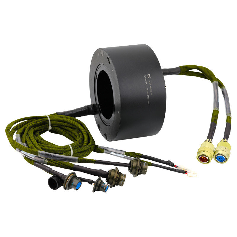 Compact Size LPT096 Rotary Slip Ring with a 96mm Through-Bore and Precious Metal Contacts
