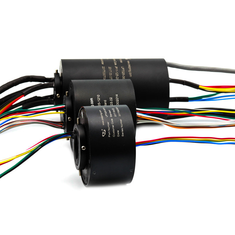Compact Size Through Hole Slip Ring 5 Circuits Transmitting Ethernet Common Signals