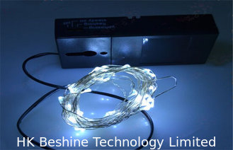 Outdoor Battery Operated Led String Lights , 20 Warm White Led Color