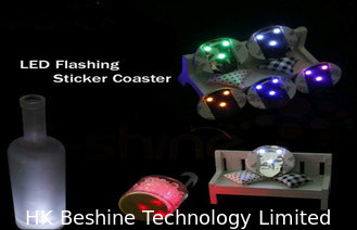 Promotion Bar Ware Blinking Light Up Products Plastic Bottle Led Light Coasters