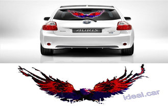 Personalized EL Car Sticker Equalizer 50x25cm , Music Rhythm Eagle LED Flash Light Lamp