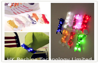 Celebration Halloween Decorative Multi Color LED Light Shoelaces / Belt With Logo Printing