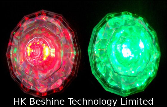 Resuable Button Controlled Glowing Ice Cubes Waterproof With Diamond Shape