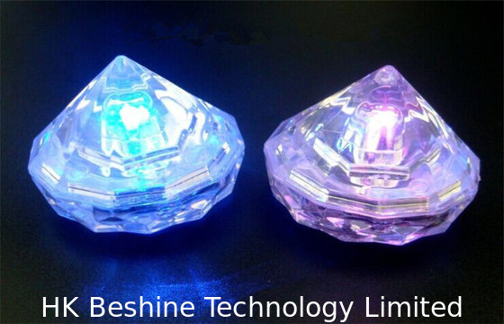 Water Submersible Decorative Diamond Led Ice Cube Food Grade Plastic