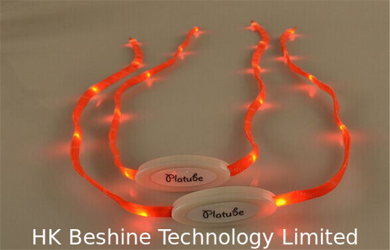 Skating Nylon Led Illuminated Shoelaces Flashing Mode By Fast Flash / Slow Flash / Constant Light