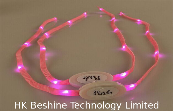 Skating Nylon Led Illuminated Shoelaces Flashing Mode By Fast Flash / Slow Flash / Constant Light