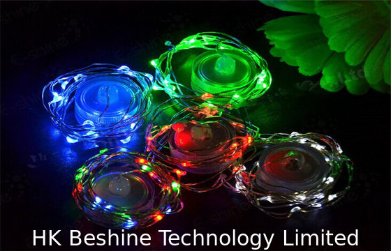 Mini Led Submersible Copper Wire Wedding String Light Operated By 2pcs Cr2032 Cell Battery