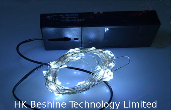 Outdoor Battery Operated Led String Lights , 20 Warm White Led Color