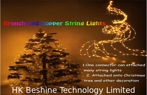 Decorative 10m Led Outdoor String Lighting Yellow For Christmas Tree