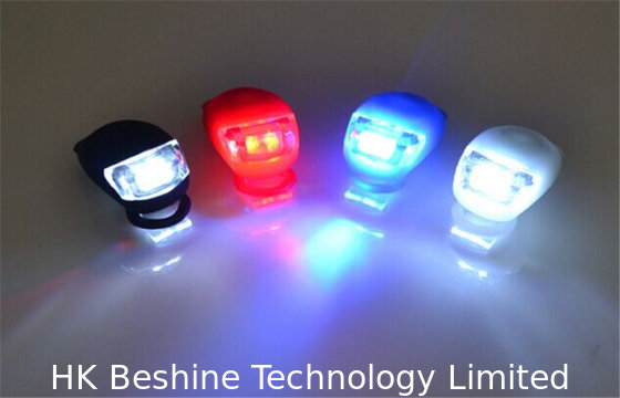Small Silicone Flashing Bicycle Rear Lights Waterproof 2 Leds Bike Lamp