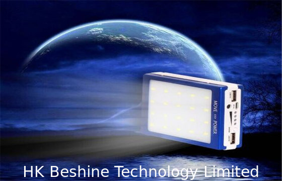 Shock / Dust Resistant Electroluminescent Products Dual USB Solar Mobile Power Supply