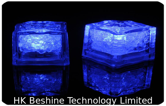 2.8cm Water Or Liquid Activated Led Light Ice Cubes With AG3 Cell Battery