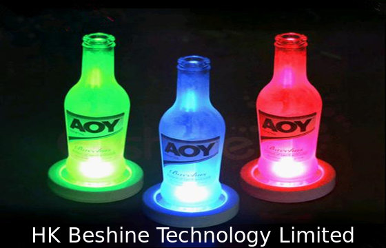 Party Colorful Electroluminescent Products Mini Led Flashing Bottle And Glass Sticker