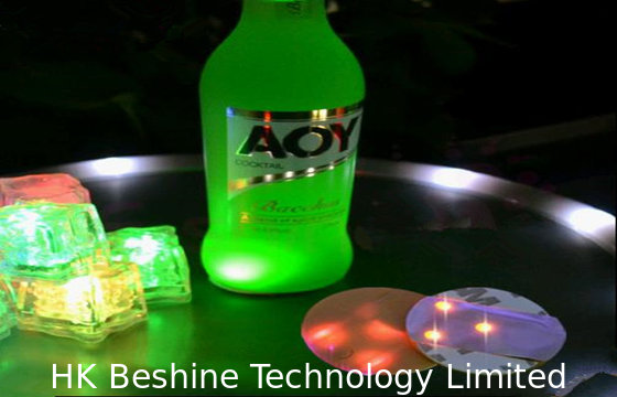 Waterproof Cup Bottle Electroluminescent Products Led Drink Coaster For Bar
