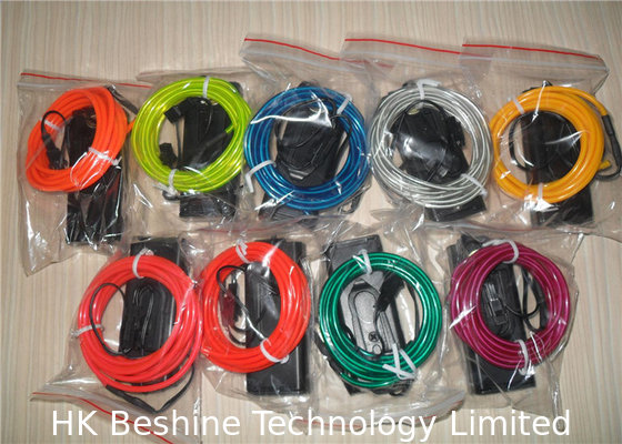 Electroluminescent Light Glow Purple EL Wire With Welt / LED Lighting Wire