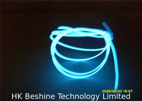 Transparent Blue Green EL Lighting Wire In Roll With 3V - 2 AA Batteries Pack
