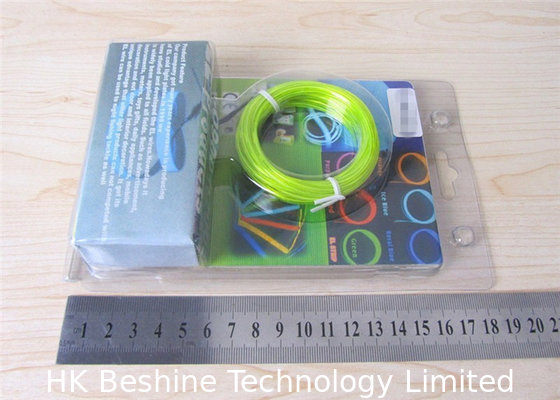 Grass Green Color Portable 4mm / 5mm EL Wire Kits For Fence Decorative / Dynamic EL Cable