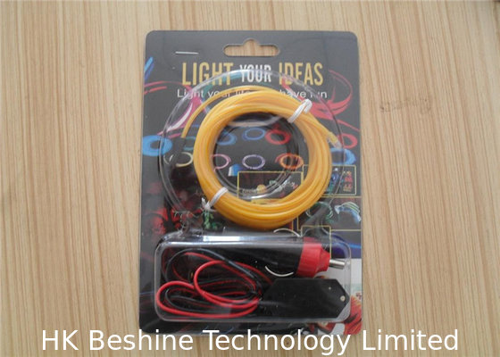 4mm / 5mm Electroluminescent LED EL Wire With DC 12V Inverter For Door And Wall