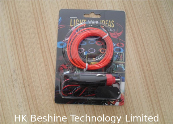 Red Green Light Up EL Wire For Festival Decoration / Glow In The Dark Wire