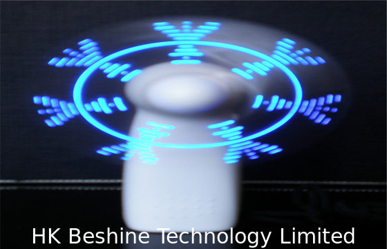 Program Usb LED Flashing Fan With Blue Message For Concert / Dance Party