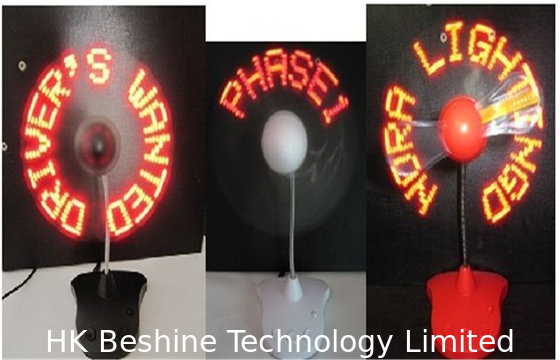 Charming 110MM LED Flashing Fan For Business Gifts / LED Light With Fan