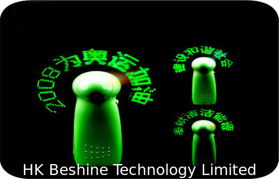Electronic LED Flashing Glow In The Dark Fan With Color Logo Printing