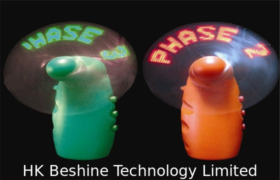 LED Light Up Fan For Promotion Gift , Novelty USB Fan With Words Flashing