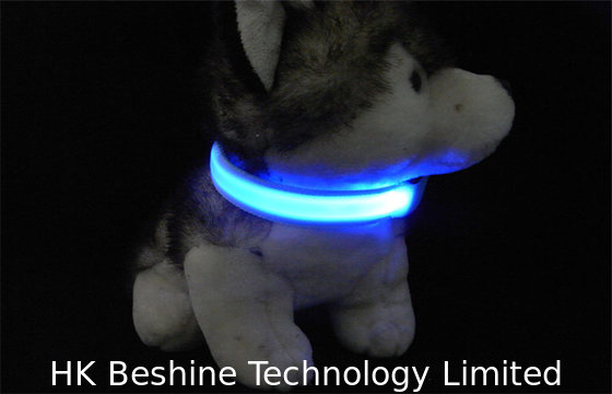 Waterproof Adjustable Blue Led Pet Dog Collar High Brightness S - M - L - XL Size