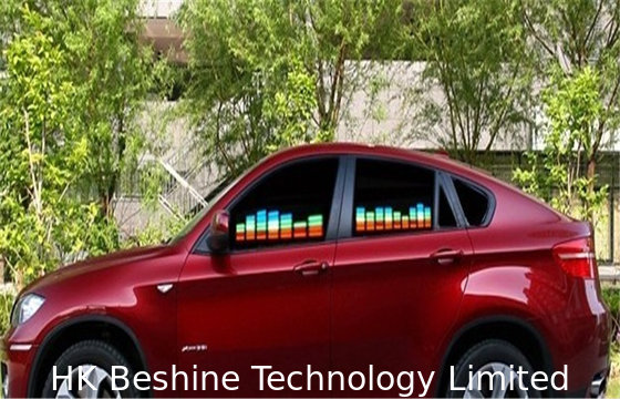 EQ EL Car Sticker / Sound Activated Car Sticker In Blue , Green , Red Color