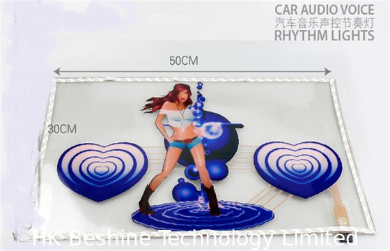 Car Audio Voice Rhythm Light , Sound Music Activated Dancing Car LED Equalizer Sticker
