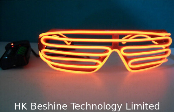Flashing Light Mask Symbol Luminous El Wire Sunglasses / Electro Luminescent Sunglasses