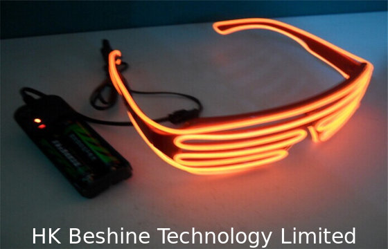 Flashing Light Mask Symbol Luminous El Wire Sunglasses / Electro Luminescent Sunglasses