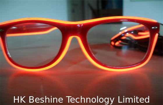 Colorfull Half Frame El Glowing Wire Light Up Sunglasses Powered By 2*AA Battery