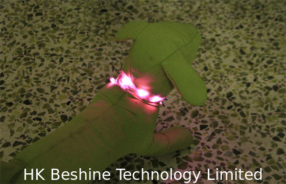 Celebration Halloween Decorative Multi Color LED Light Shoelaces / Belt With Logo Printing