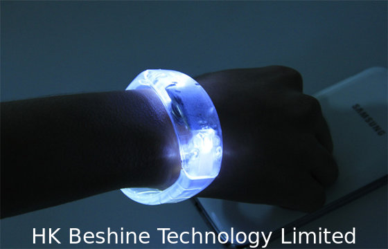 High Brightness Illuminated Sound Activated LED Flashing Bracelet For Exhibition