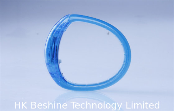 Promotion Gift , Blue PVC Sound Sensor LED Flashing Bracelet / LED Light Wristband