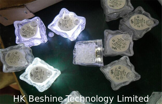 Rechargable RGBW Color LED Illuminated Ice Cubes With Lights Square Shape