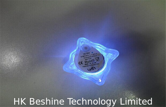 PS Plastic Glowing LED Ice Cube With On Off Button For Bar / Night Club Ornaments