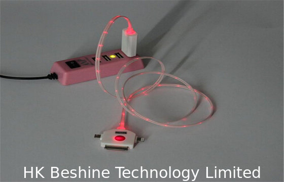 Promotion Electroluminescent Products LED Visible Light Charging Cable 3 USB In One