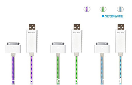 Electro luminescent Products EL Chasing Wire Charge Cable For Cell Phone