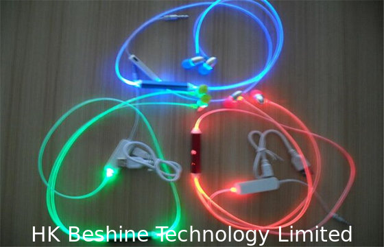 EL LED Light Up Visible Earphone