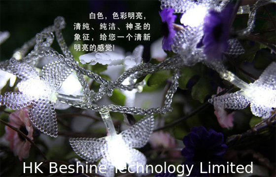 Low Power Copper LED Holiday Butterfly String Lights With Memory Controller