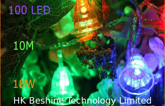 Durable Multi Color Bell Shape LED Bulb String Lights For Bedroom / Wedding